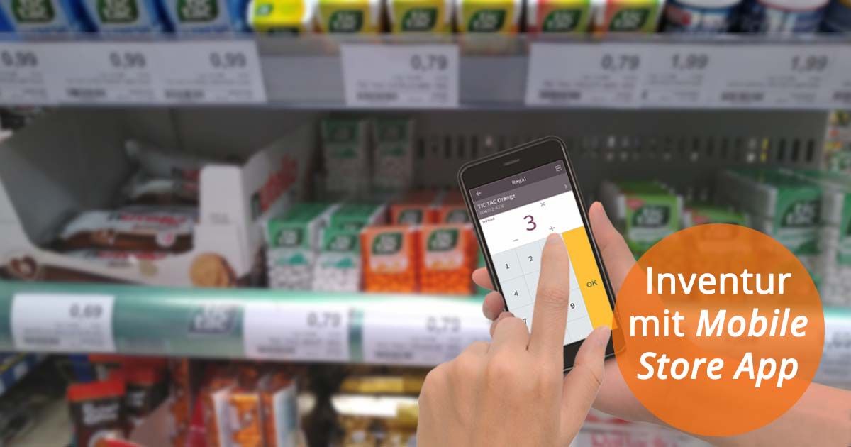 Inventur mit der Mobile Store App auf Smartphone und Mobilcomputer